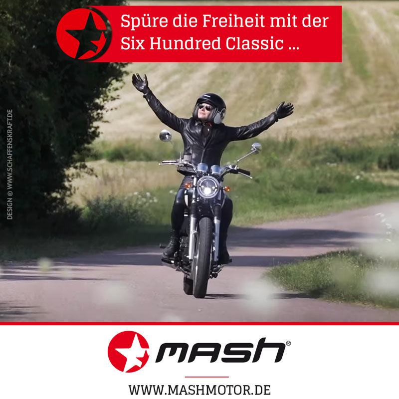 MASH Motors, Zubehör, Modelle, Bikes, Sportswear, Motorräder
